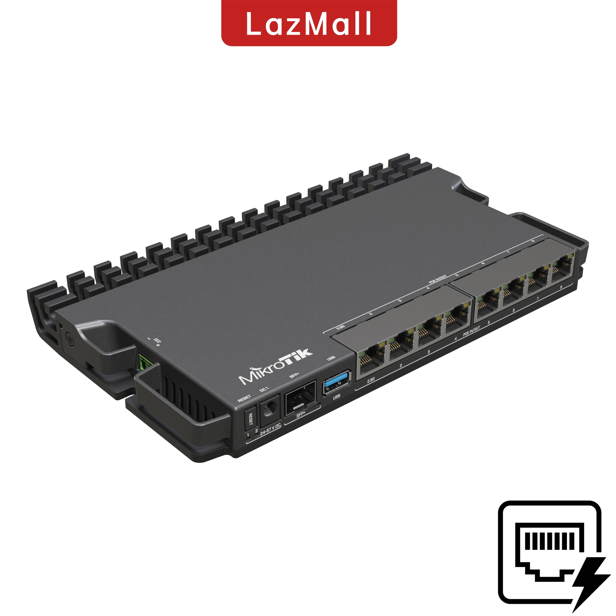 MikroTik RB5009UPr+S+IN (POE Version) - (7) 1G and (1) 2.5G RJ45 ports ...