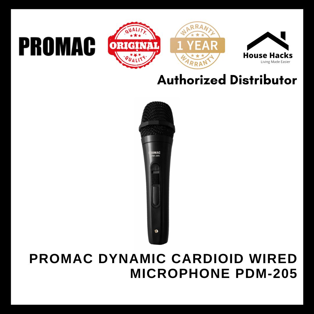 Promac Dynamic cardioid Wired Microphone PDM-205 (House Hacks) | Lazada PH