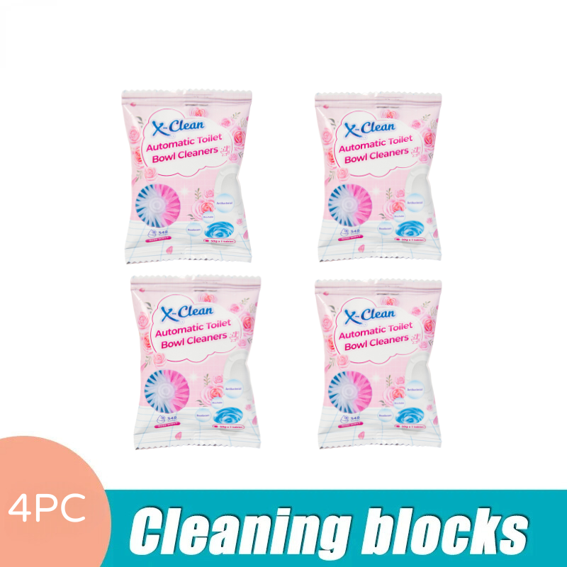 Toilet Bowl Cleaner Tablets 2-in-1 blue-pink antibacterial and ...