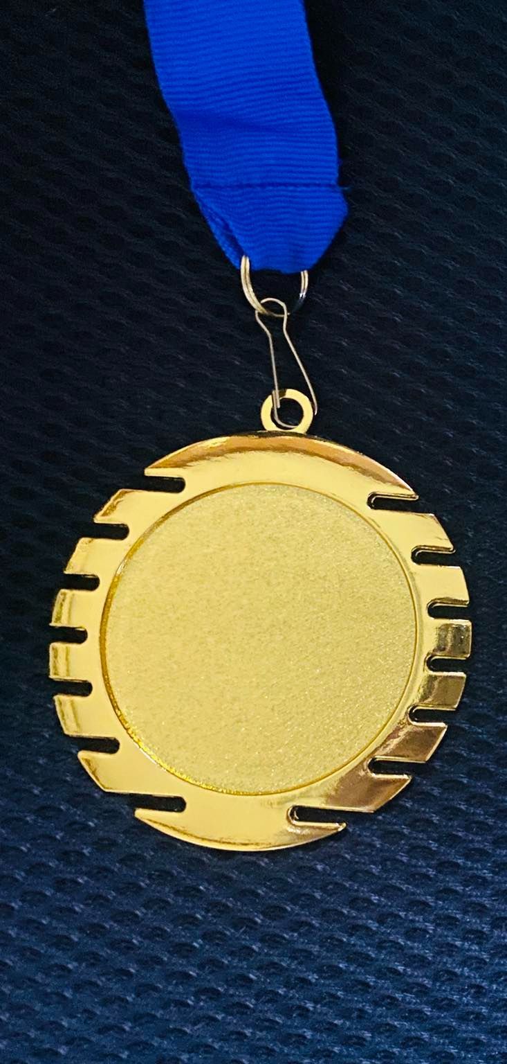 BLANK MEDAL GOLD,SILVER AND BRONZE 7cm with Blue Lace Available ...