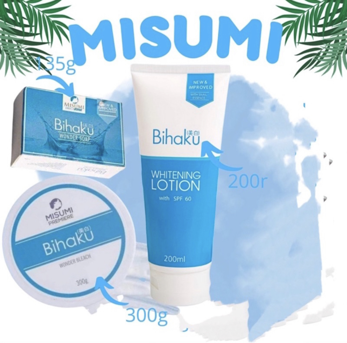 Original BIHAKU LOTION 200ML ,BIHAKU WONDER BLEACH 300G AND BIHAKU WONDER SOAP | Lazada PH