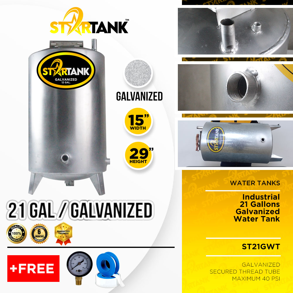 STARTANK NO. 1 QUALITY TANK 21 Gal. GALVANIZED WATER TANK PRESSURE TANK ...
