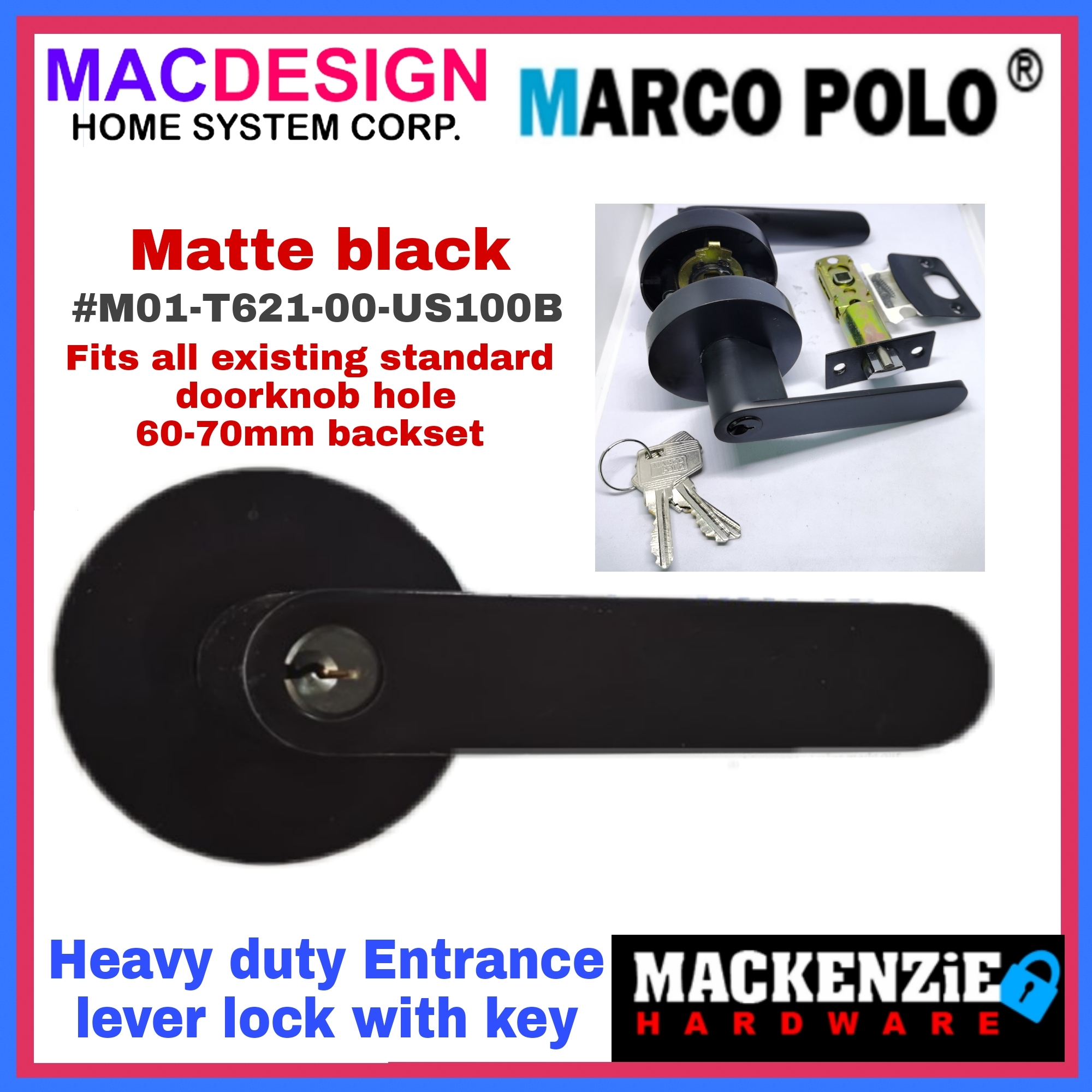 MARCO POLO M01-T621-00-US10B HEAVY DUTY TUBULAR ENTRANCE LEVER HANDLE ...