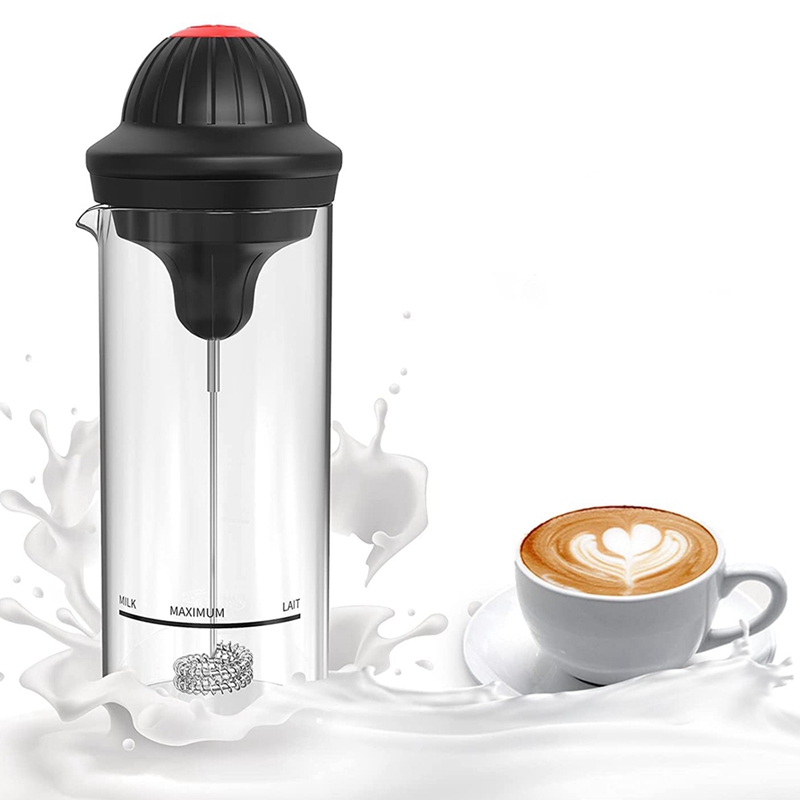 Milk Frother Handheld Electric High Powered Foam Maker for Lattes ...