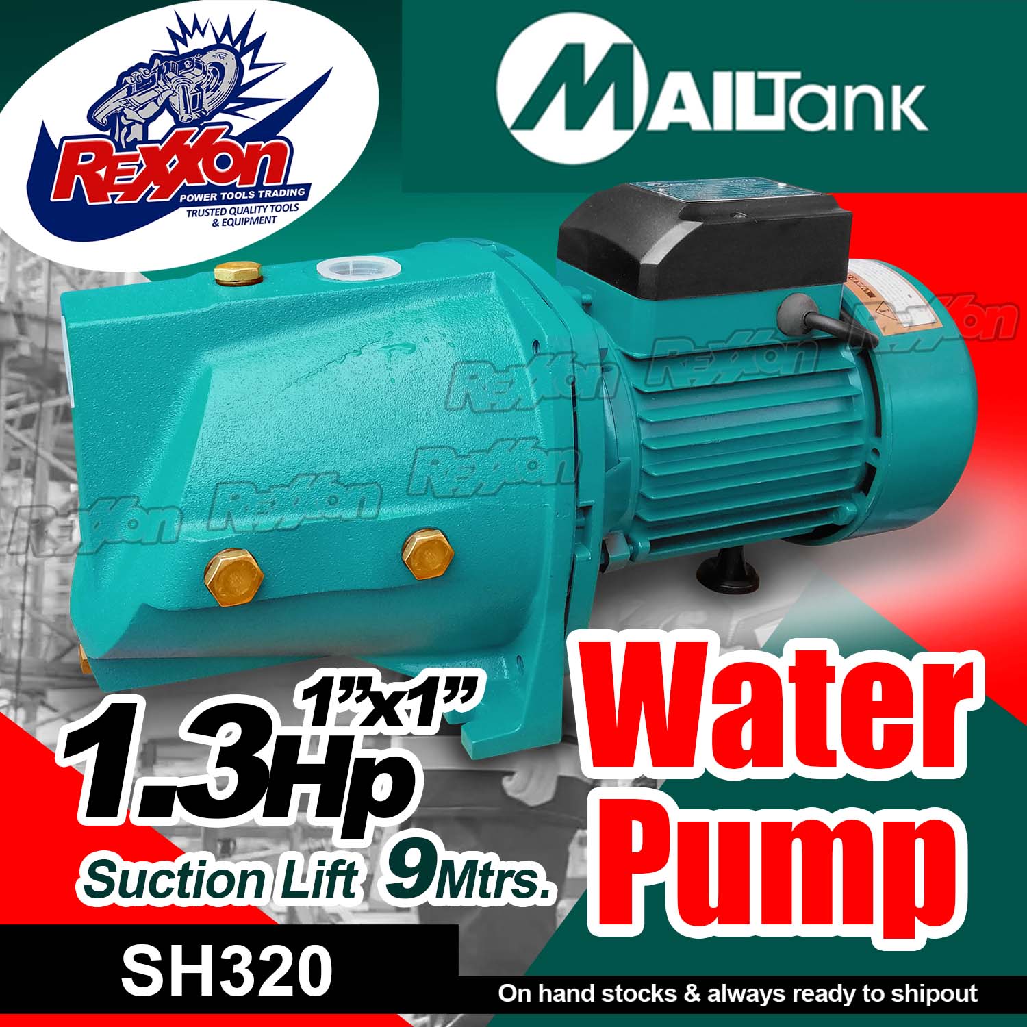 MAILTANK 1.3HP Self-Priming Jet Pump / Electric Water Pump SH320 Rexxon ...