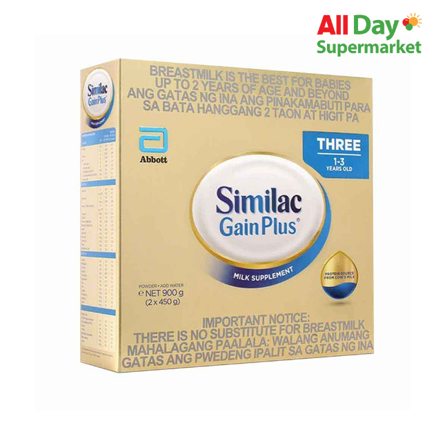 Similac Gain Plus Three 900G | Lazada PH