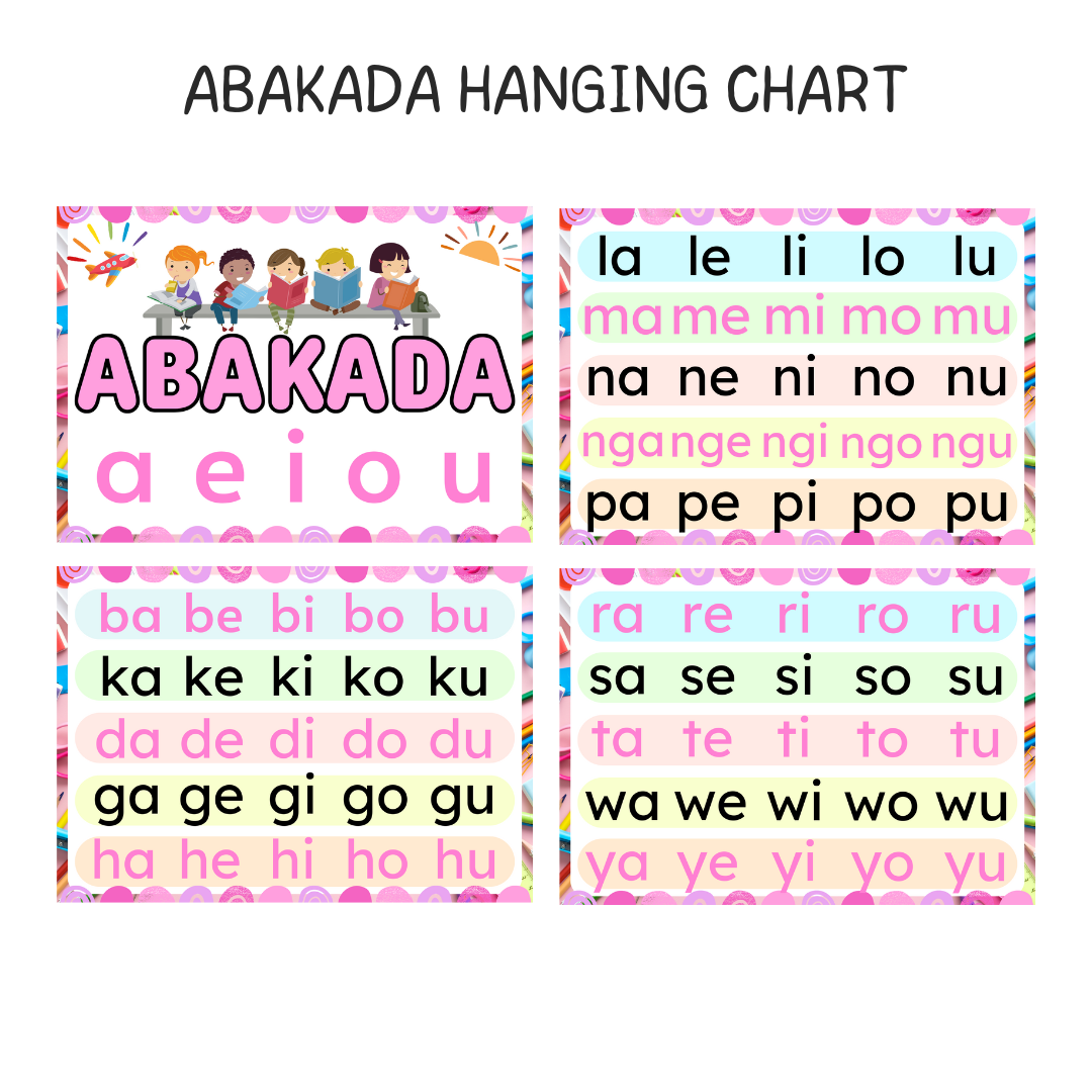 Laminated Wall Chart Abakada For Kids Pagsasanay Sa Pagbasa Ng Abak ...