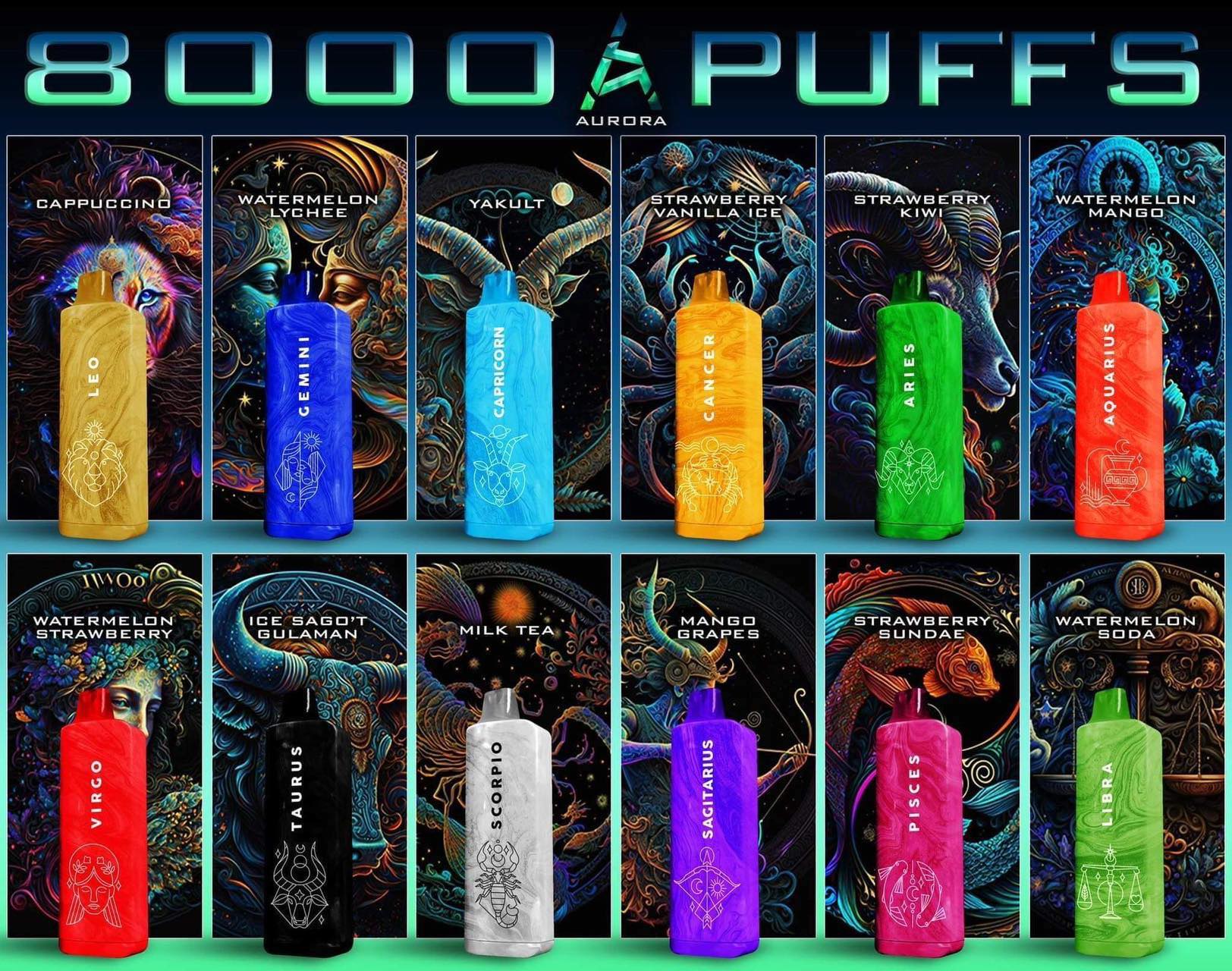 Legit AURORA CONSTELLATION 5% Disposable Pods 5% Rechargeable Up To ...