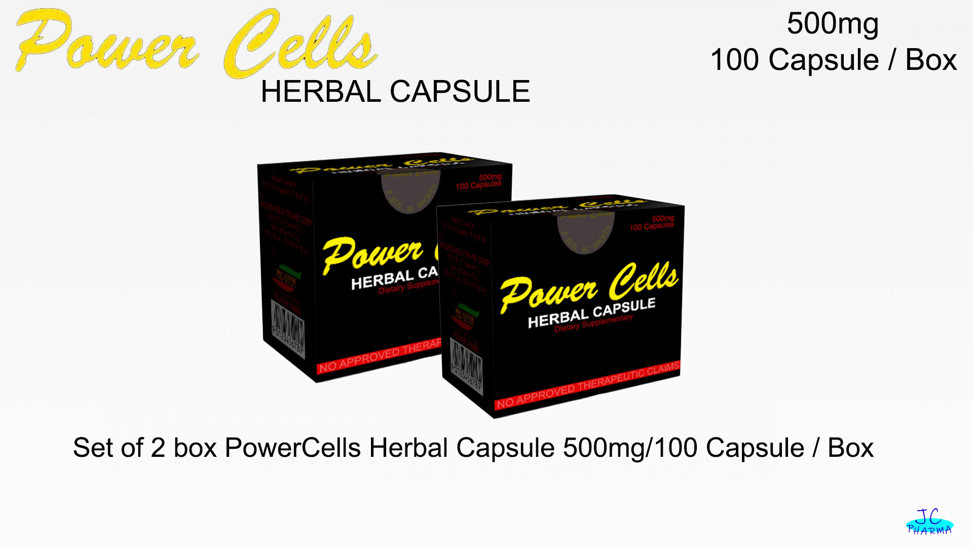 Authentic Power Cells Herbal Capsule Set of 2 ( 100 capsule / Box ...