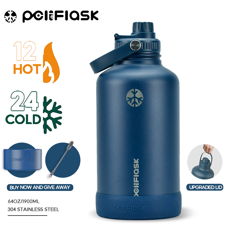 PELIFLASK 64oz /1900ML Wide mouth Vacuum Insulated Aquaflask Stainless ...