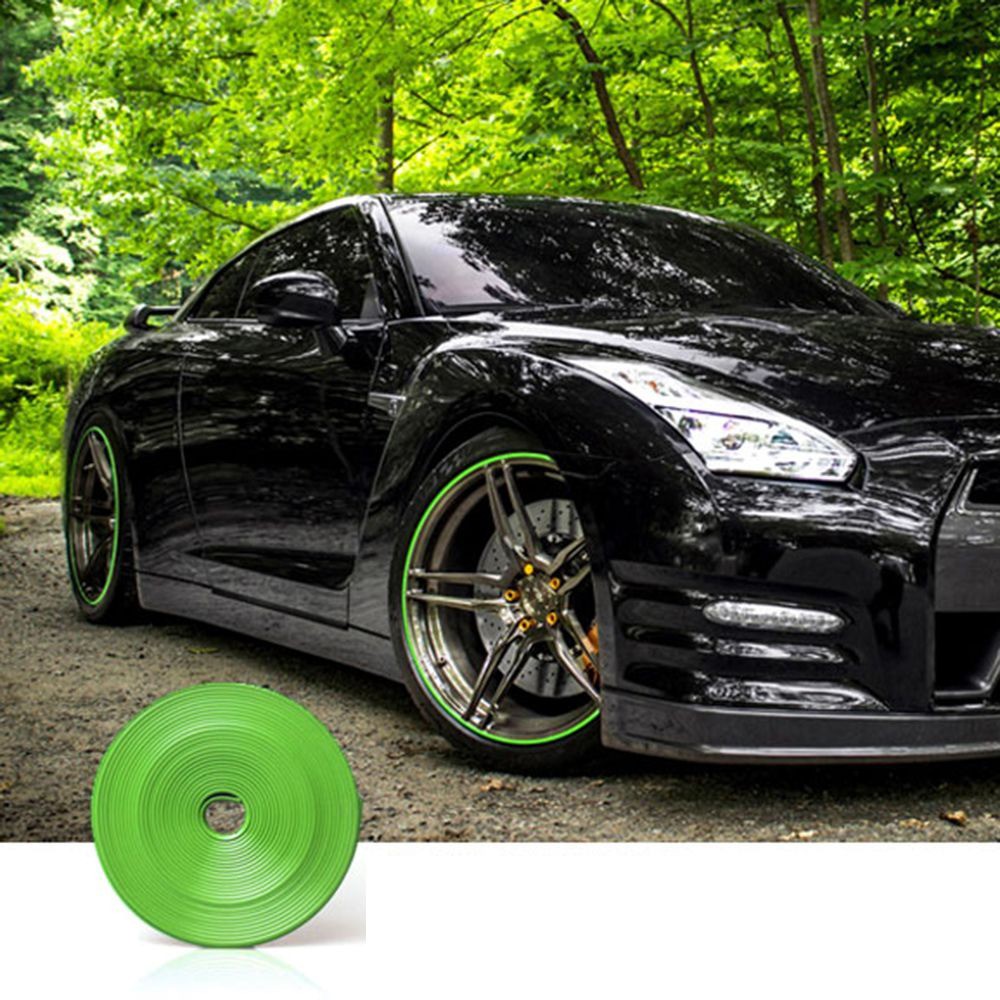 8M Car Wheel Hub Rim Edge Protector Ring Tire Guard Sticker Line Rubber ...