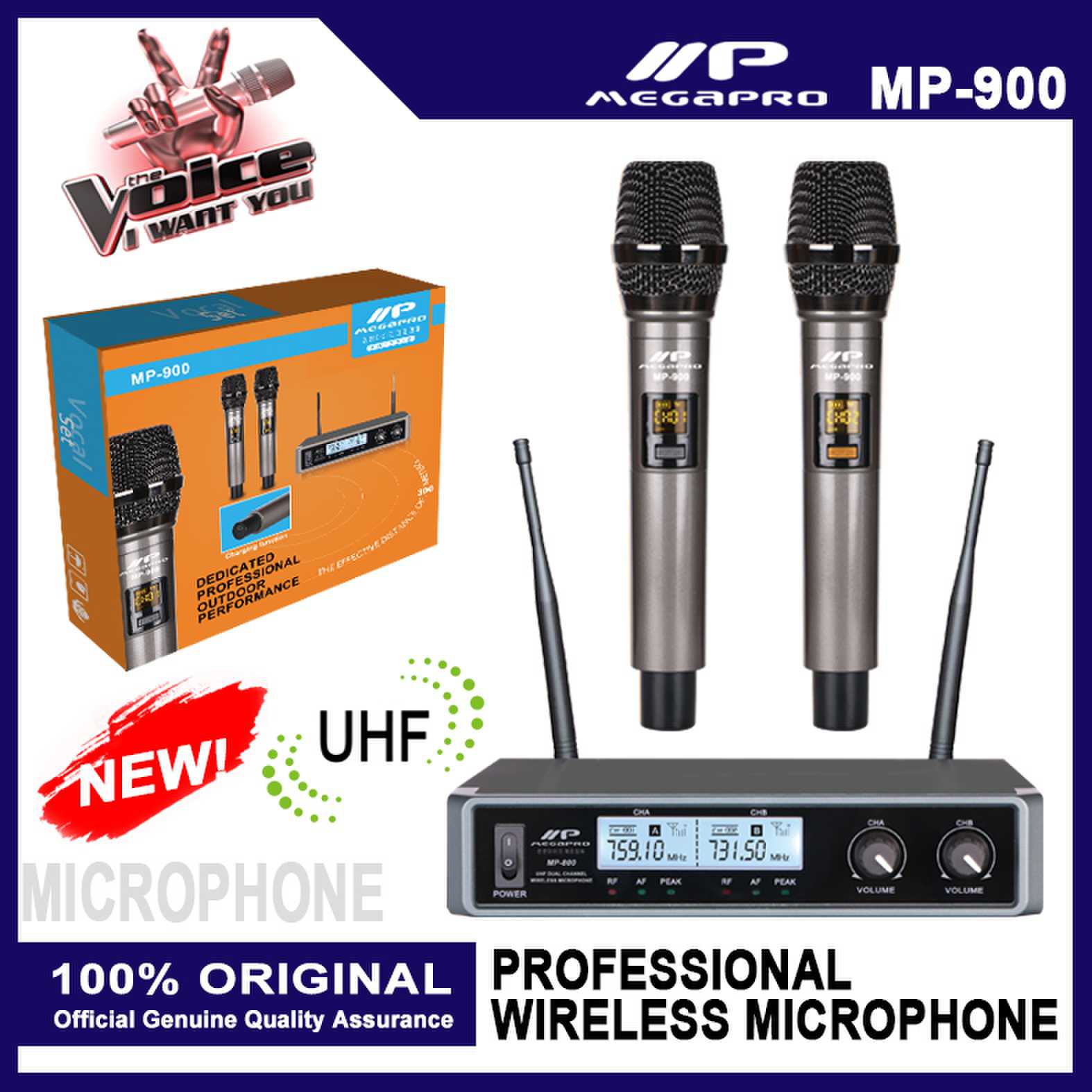 MEGAPRO MP-900 Newest wireless microphone with charging function | Lazada PH