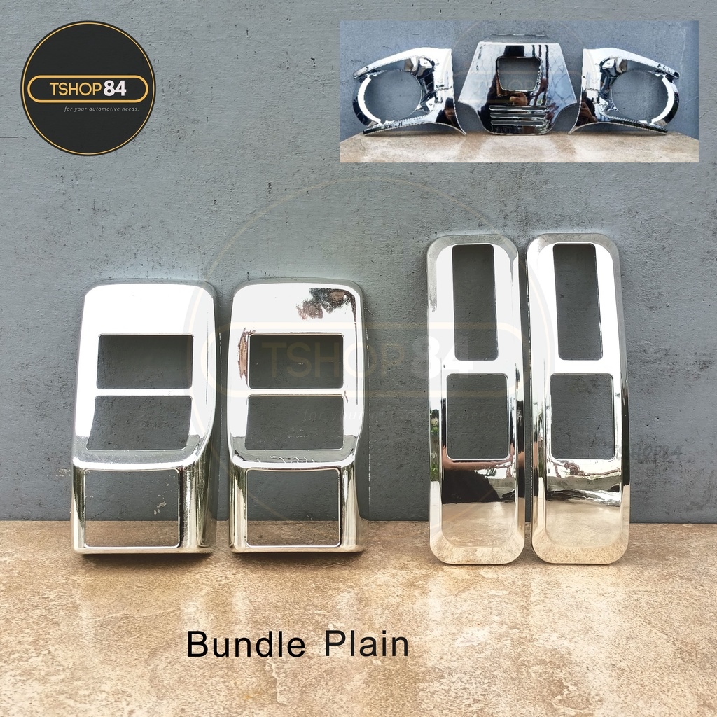 Bajaj RE Headlight Chrome Cover Signal Light Bumper COMPLETE SET ...