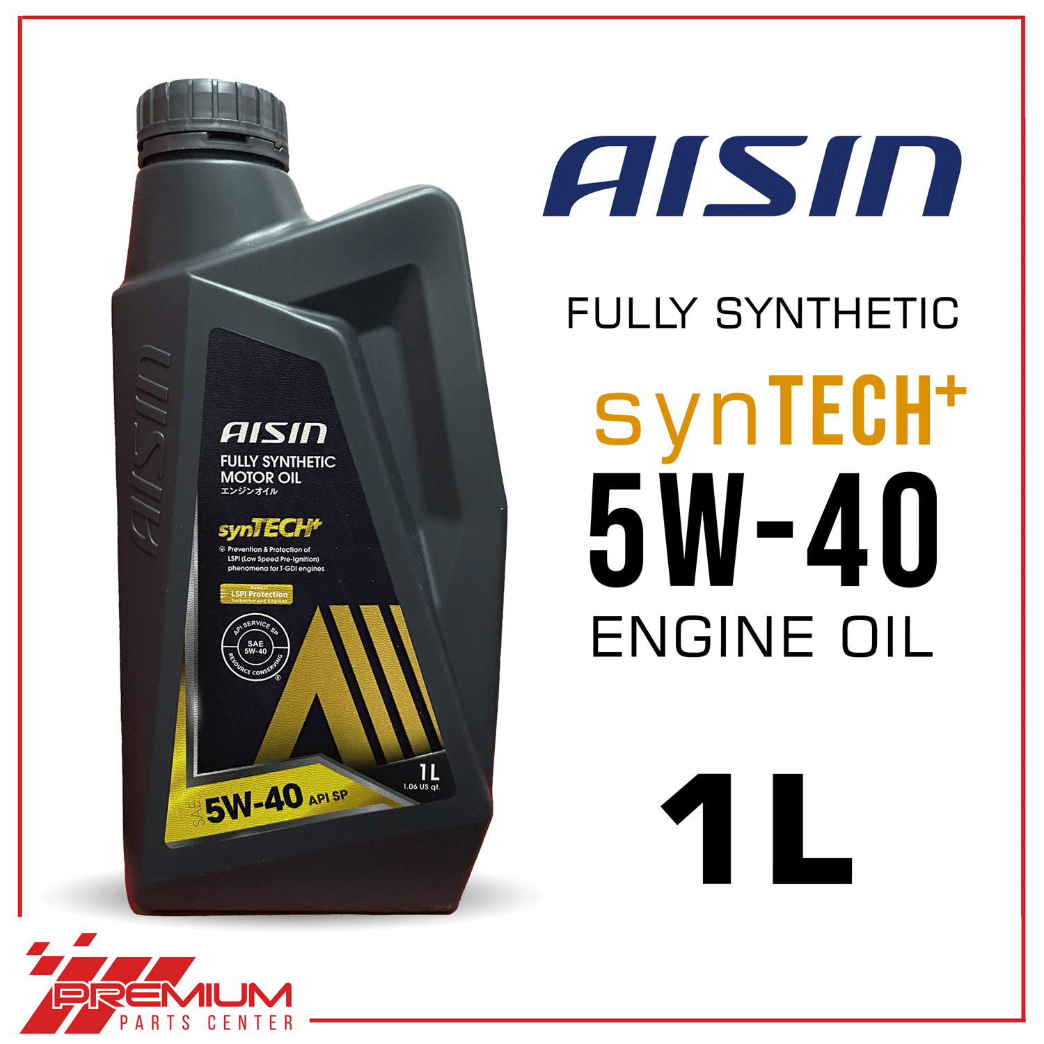 AISIN 5W-40 Fully Synthetic Engine Oil 1 Liter - synTECH+ | Lazada PH