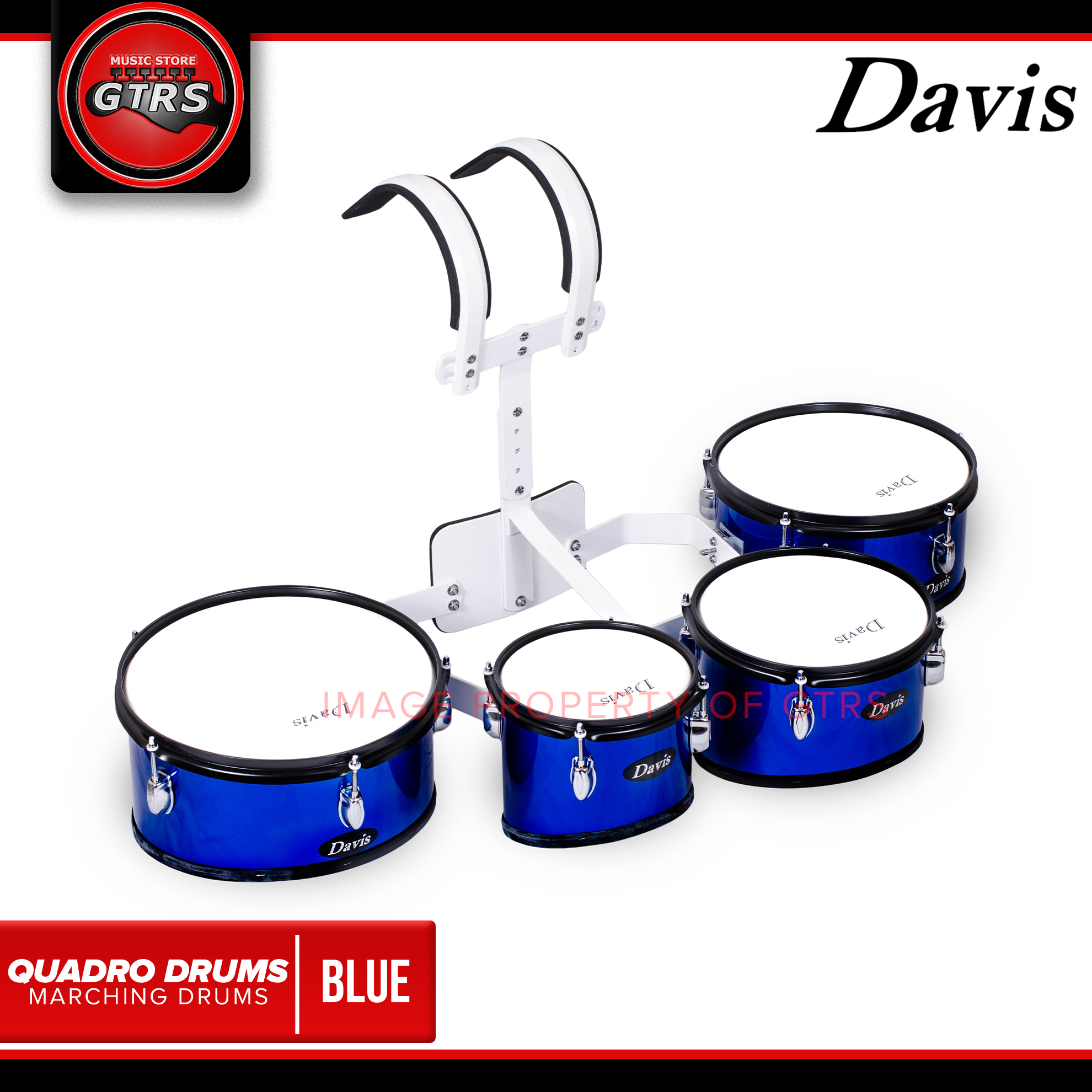 Davis 4-Piece Quadro Marching Drum Set | Lazada PH