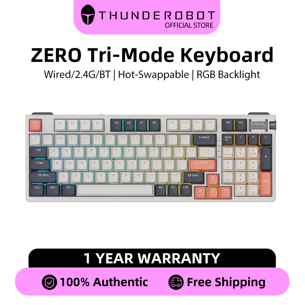 Thunderobot ZERO Mechanical Keyboard Three Modes Bluetooth/2.4G/Wired ...