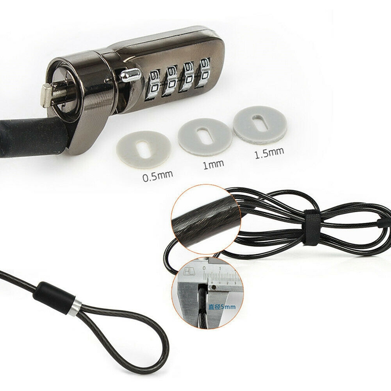 Security Anti-Theft Combination Laptop Notebook Cable Lock 4 Digit ...