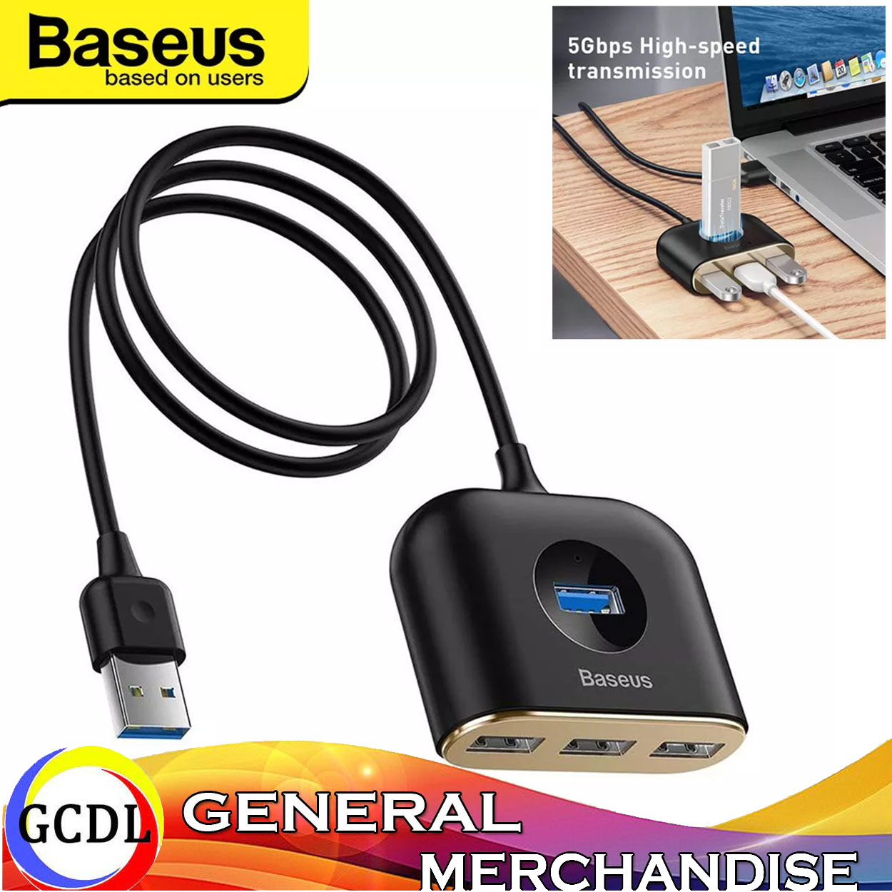 Baseus USB HUB to USB 3.0 USB HUB for MacBook Pro Surface Pro 6 USB 2.0 HUB USB Spliter with ...