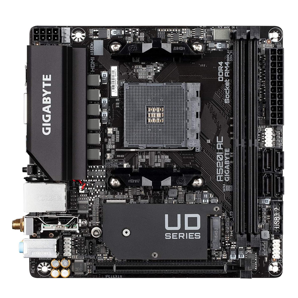REFURBISHED GA-A520I-AC GIGABYTE AMD A520 MINI ITX 11AC WIFI, GIGBYTE ...