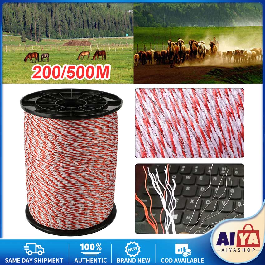 200M 500M Electric Fence Poly Wire Rope Ultra-Low Resistance Wire ...