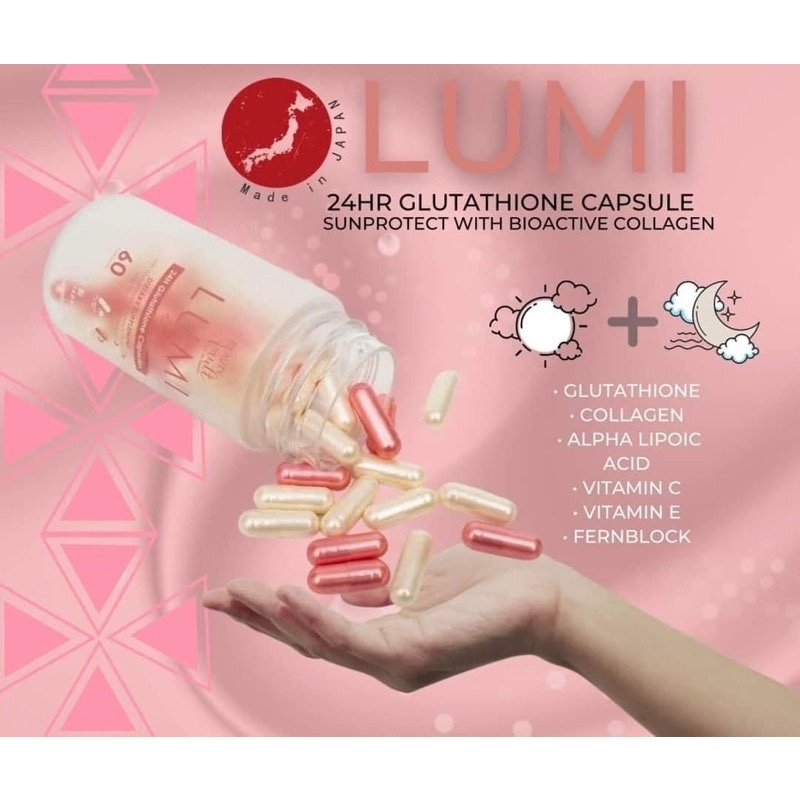 Original Effective LUMI 24H Glutathione Capsules by Vault (60 Capsules) | Lazada PH
