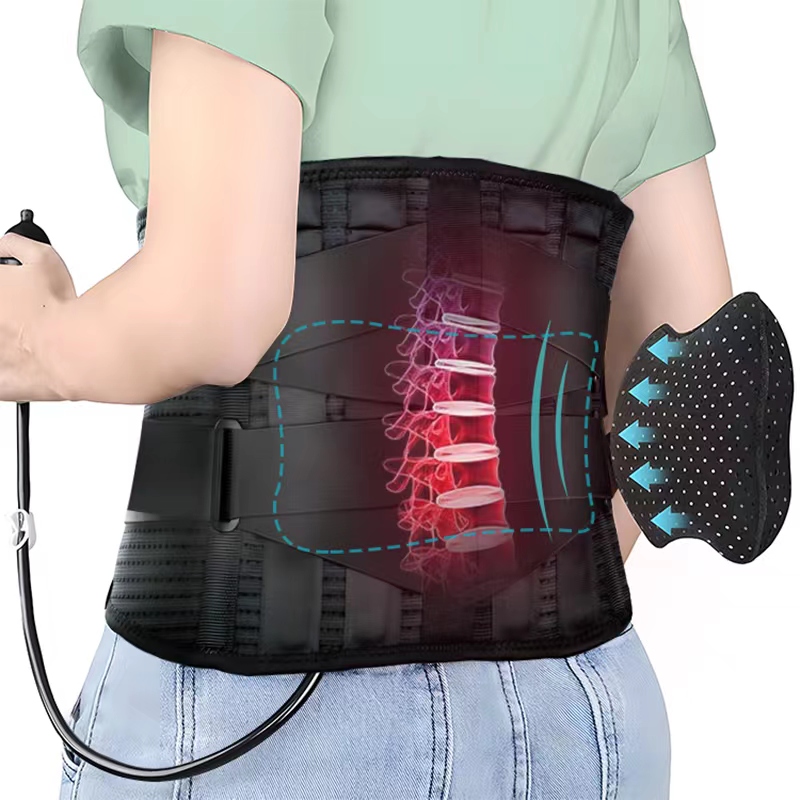 Inflatable Lumbar Support with 6 Stays Adjustable Spinal Decompression ...