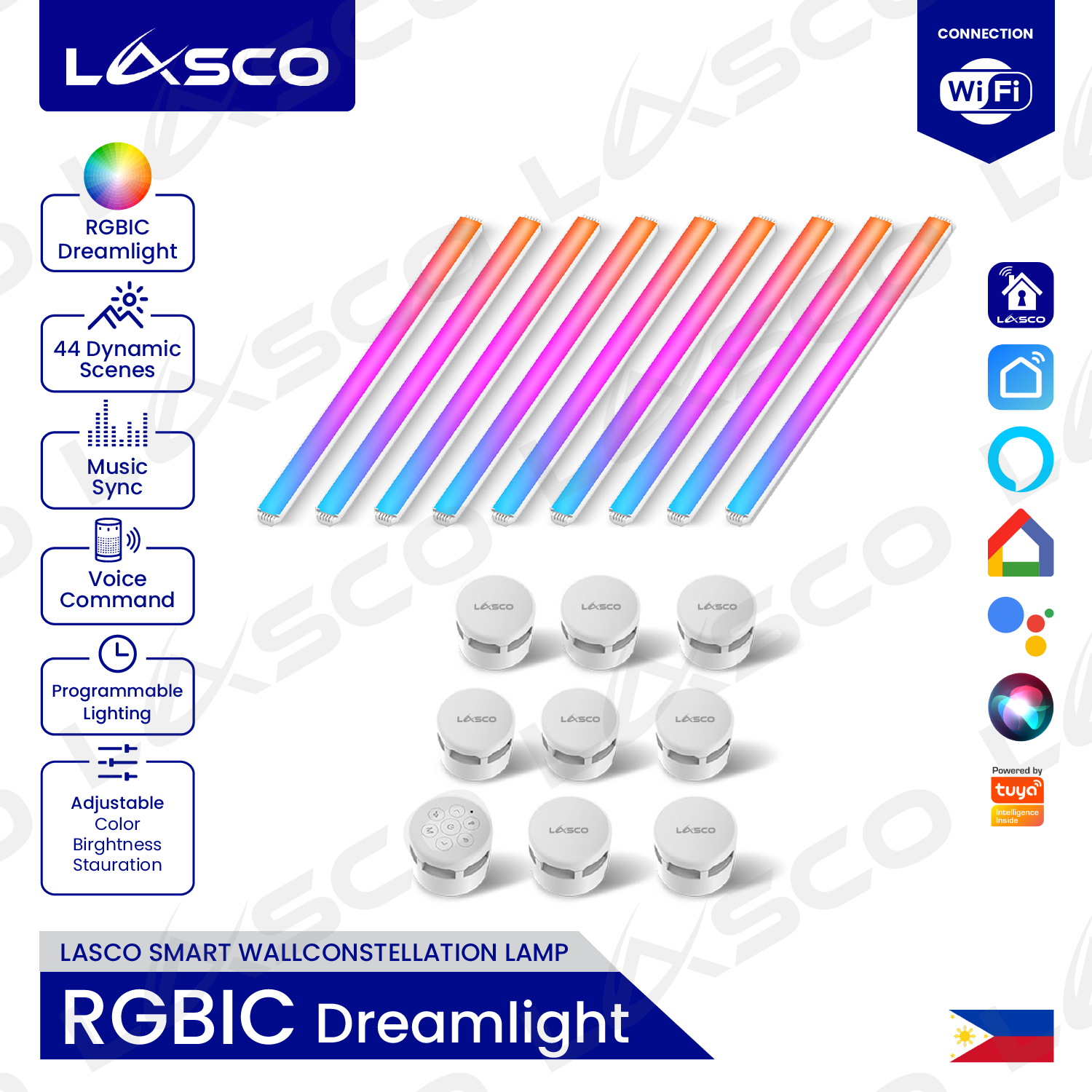 New Arrival Lasco Wifi Smart Constellation Wall Lamp RGBIC Dreamlight ...