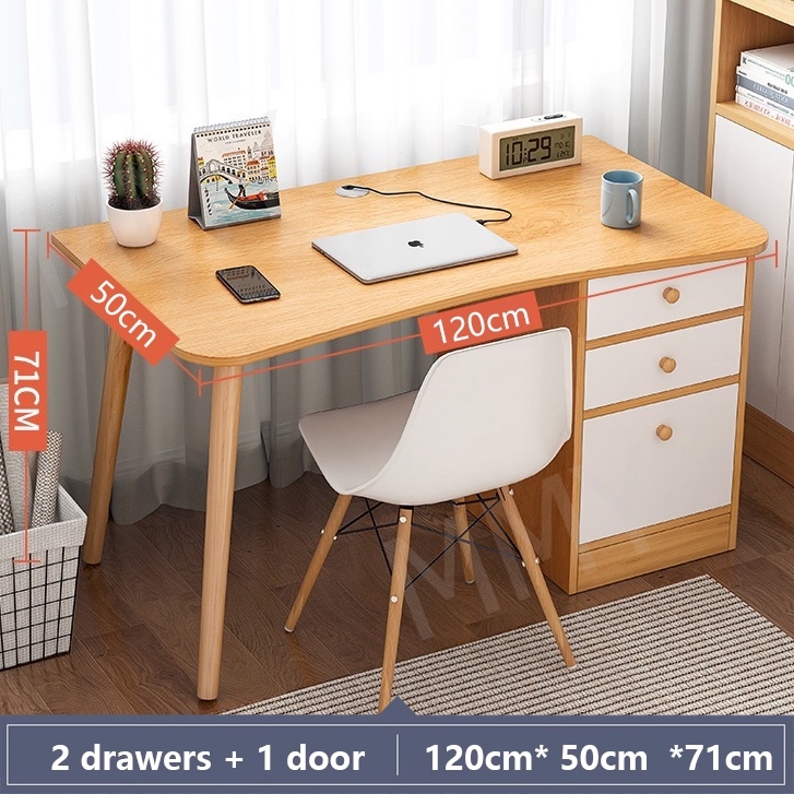 [Shipping Discount]Study Table with Drawer Computer Table 120CM Office table for Writing Living ...