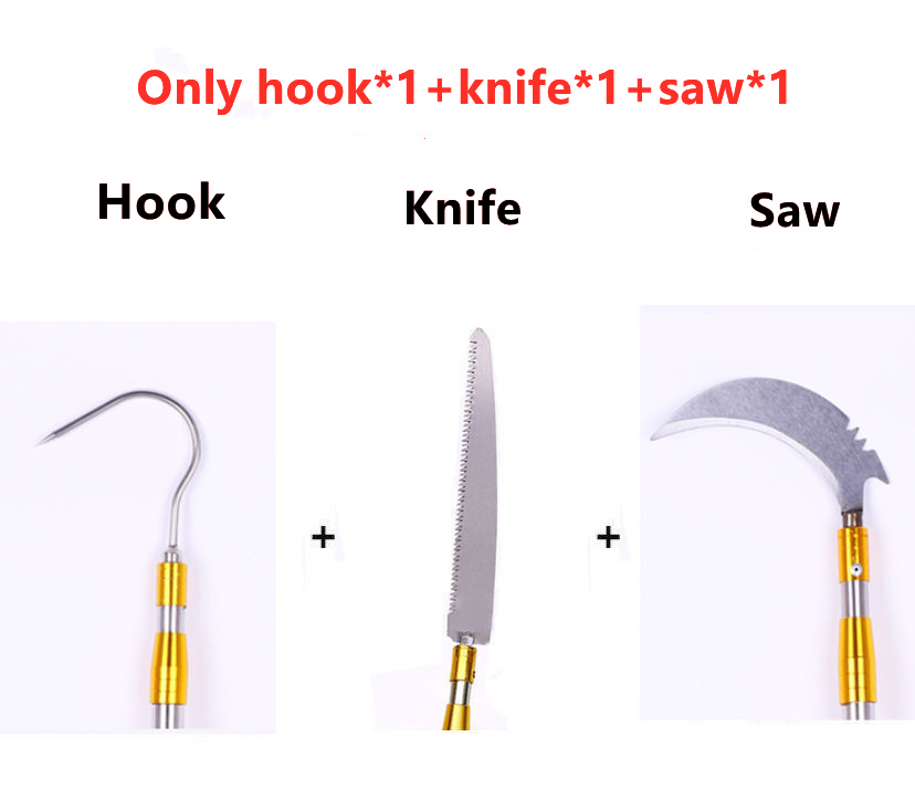 Stainless Steel High-altitude Fruit Picking Rod Adjustable Rod Artifact ...