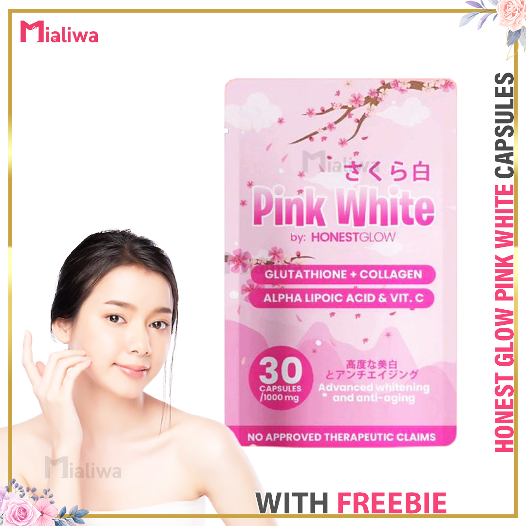 Honest Glow Pink White Capsules, Glutathione Collagen Alpha Lipoic Acid ...