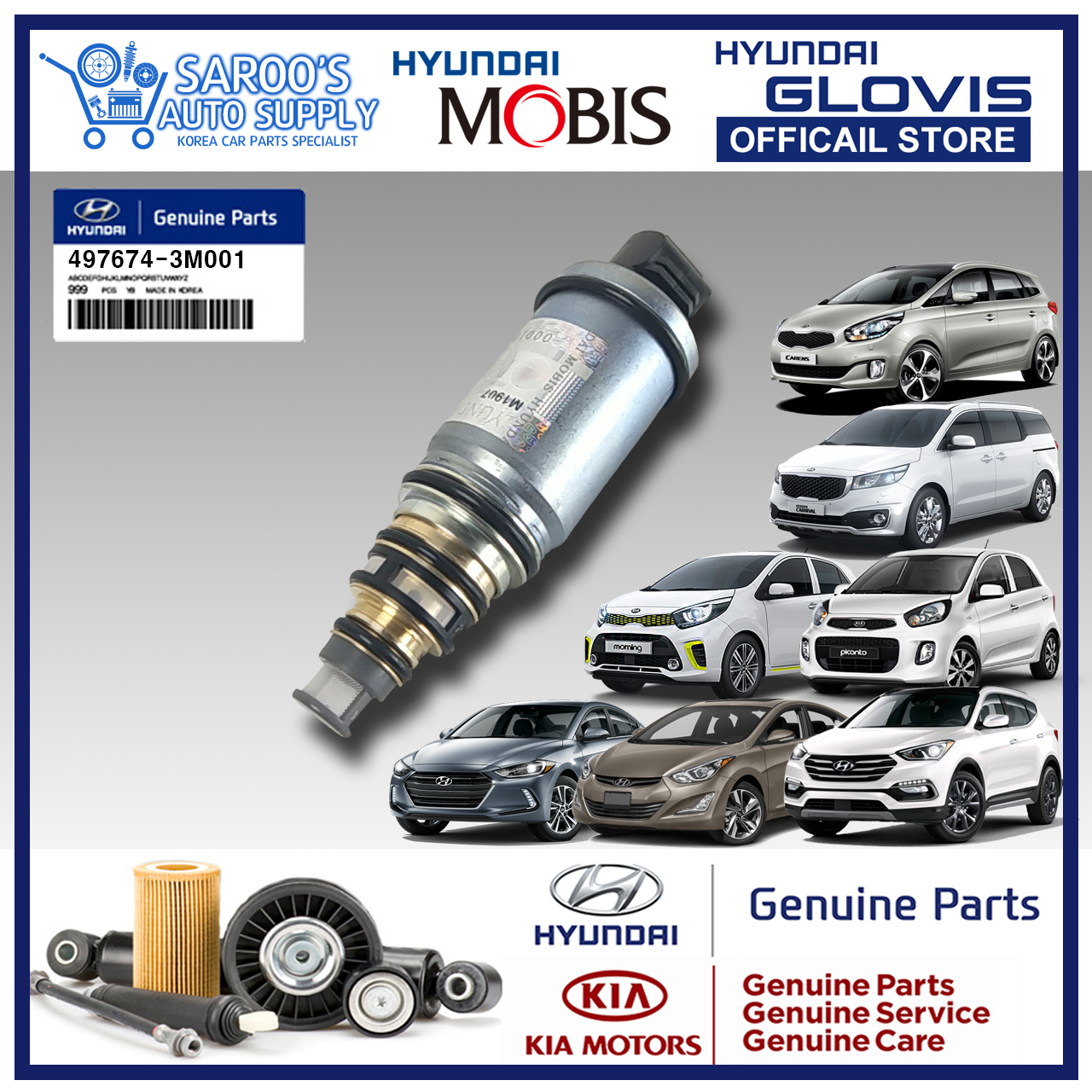 [Genuine] Aircon Control Valve / ECV Valve For Santafe , Elantra ...