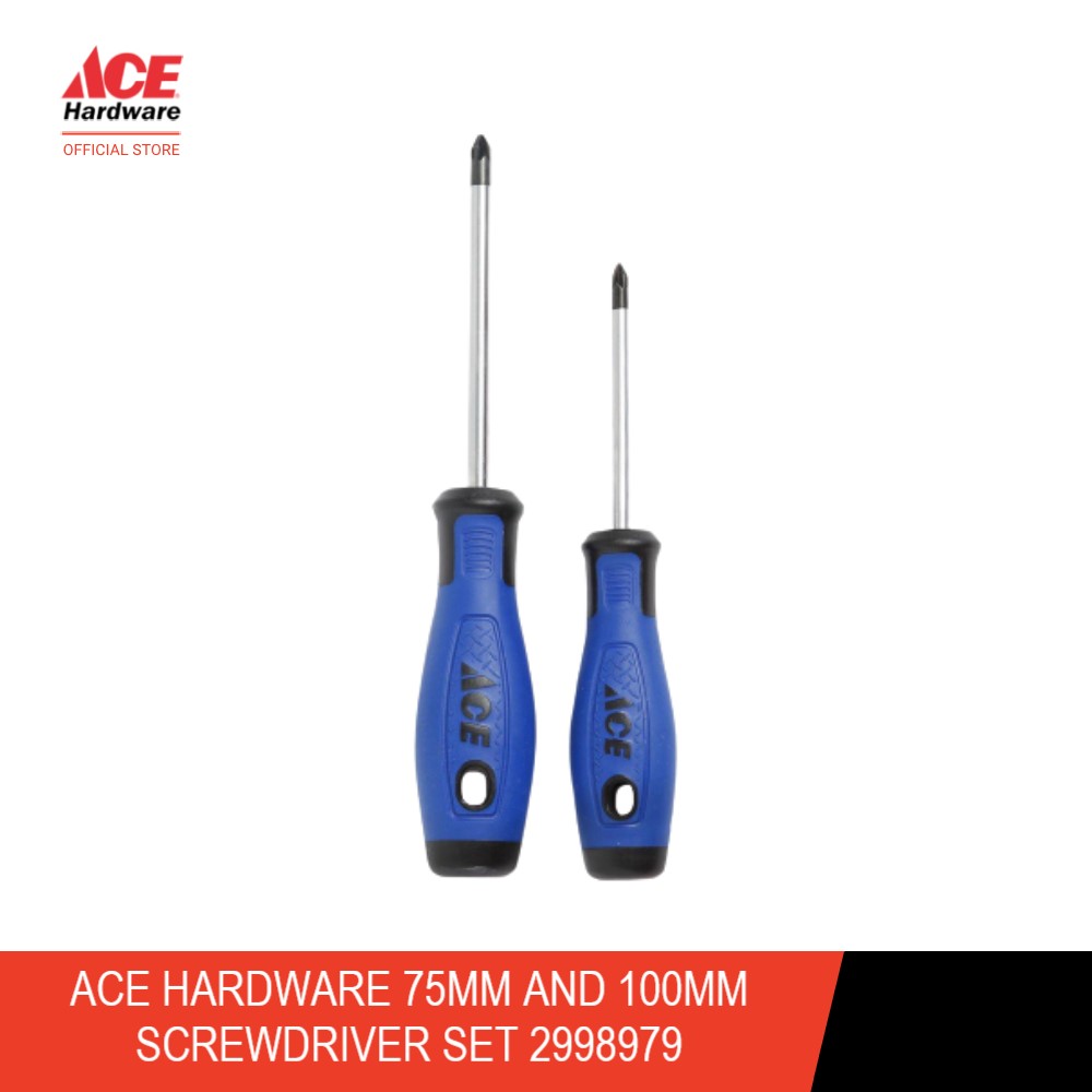 Ace Hardware 75mm and 100mm Screwdriver Set 2998979 | Lazada PH
