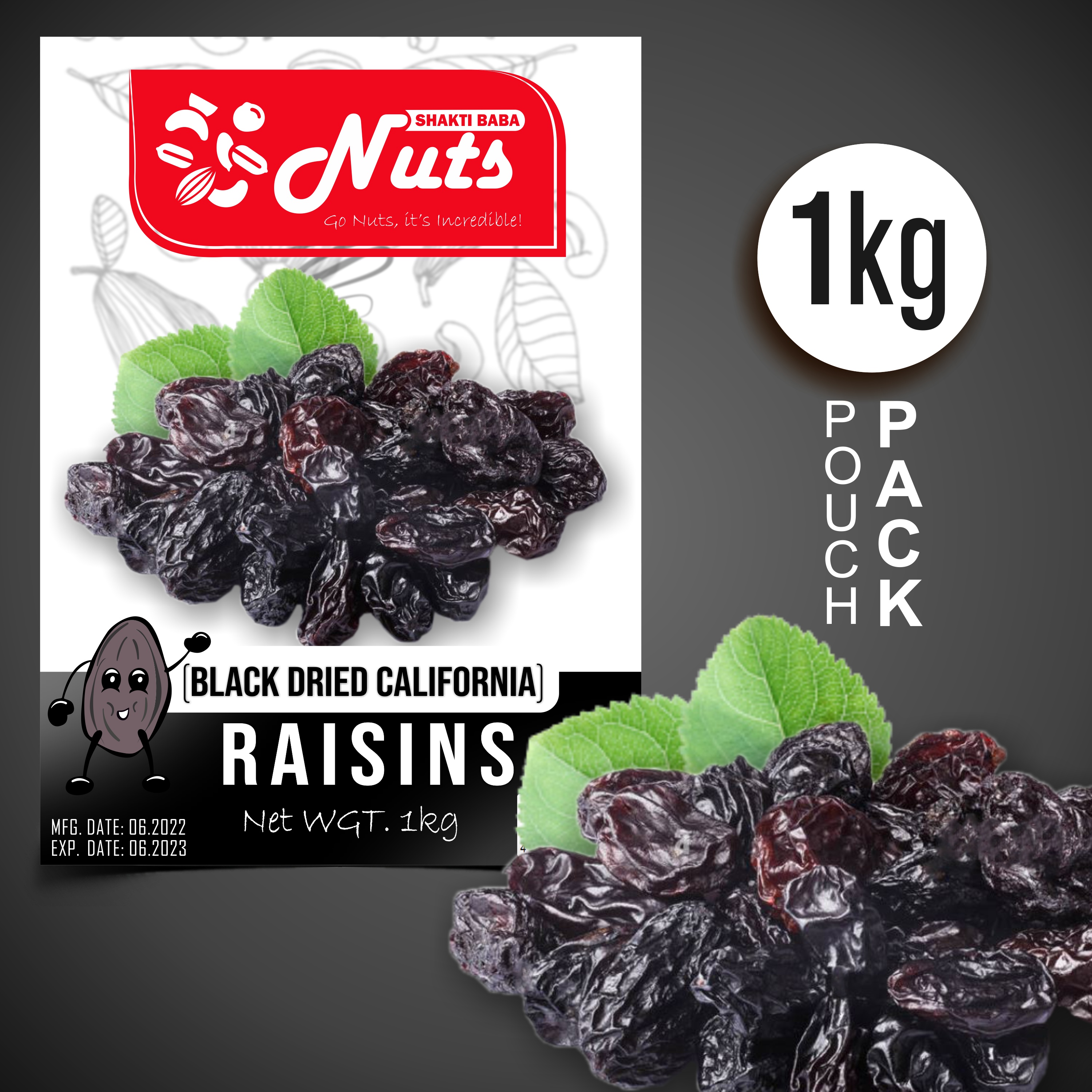 Shakti Baba Black Dried California Raisins 1kg | Lazada PH