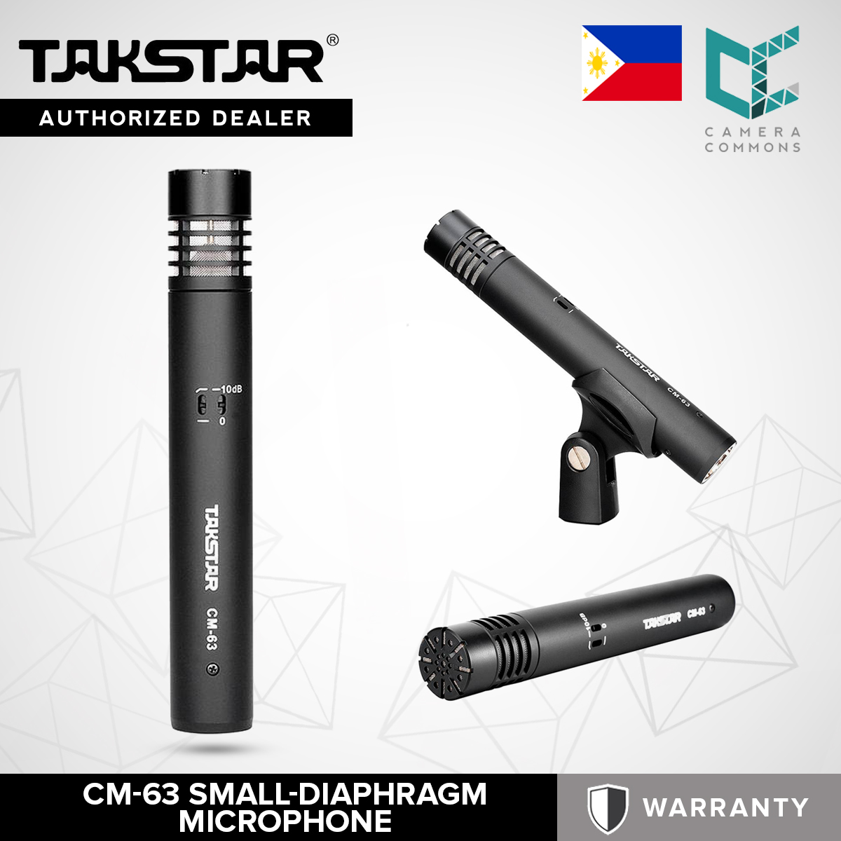 Takstar CM-63 Small Diaphragm Microphone for Audio Sound Studio ...
