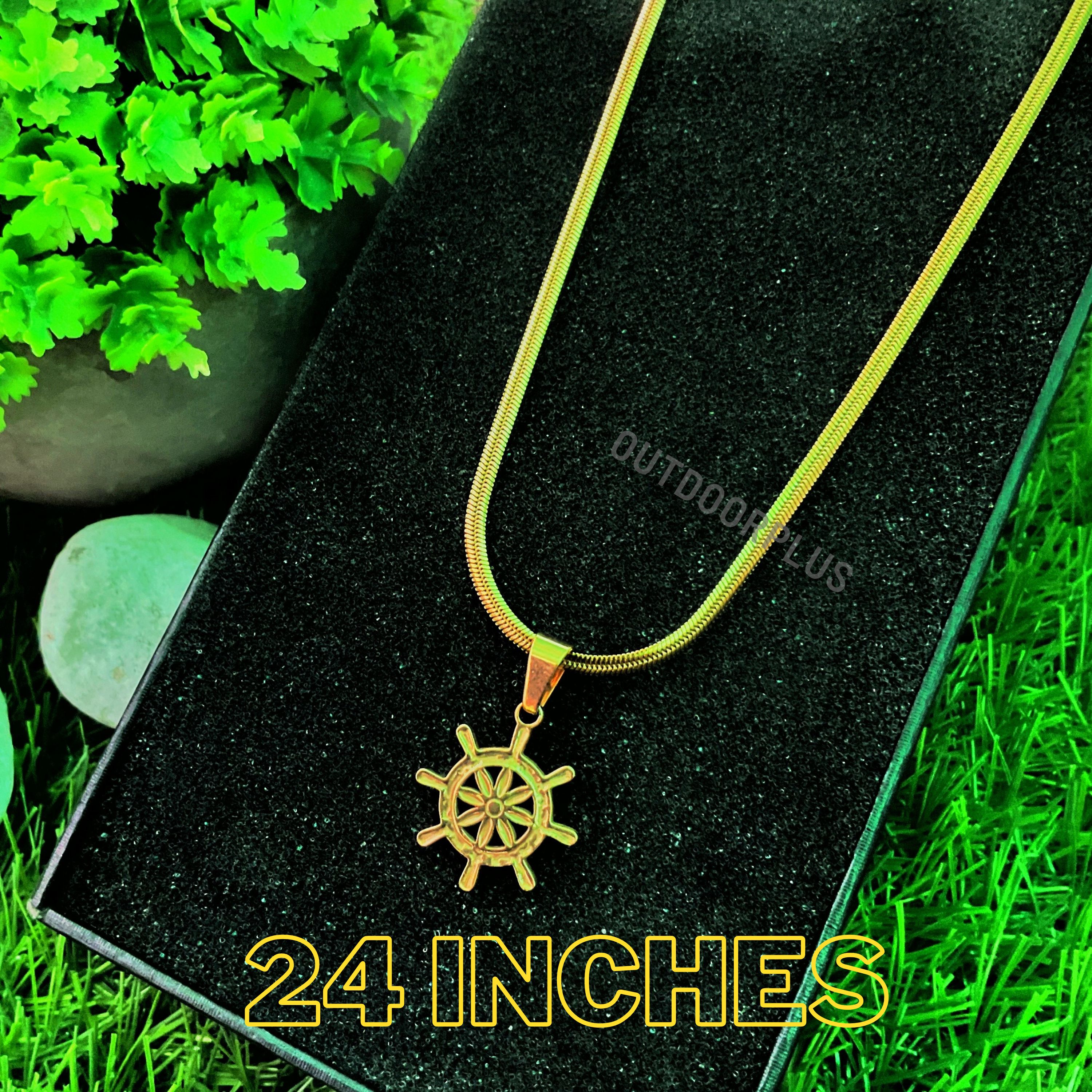 OUTDOORPLUS Stainless Steel Flat Snake Chain Necklace Gold Chain ...