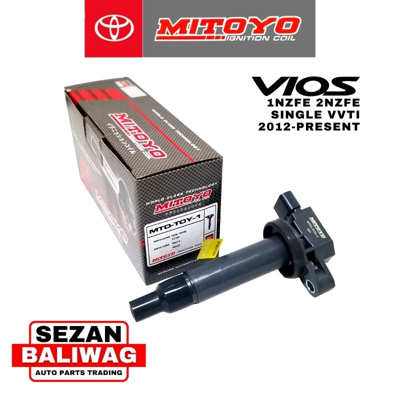 MITOYO BRAND IGNITION COIL TOYOTA VIOS 2012-2022 1NZFE 2NZFE SINGLE ...
