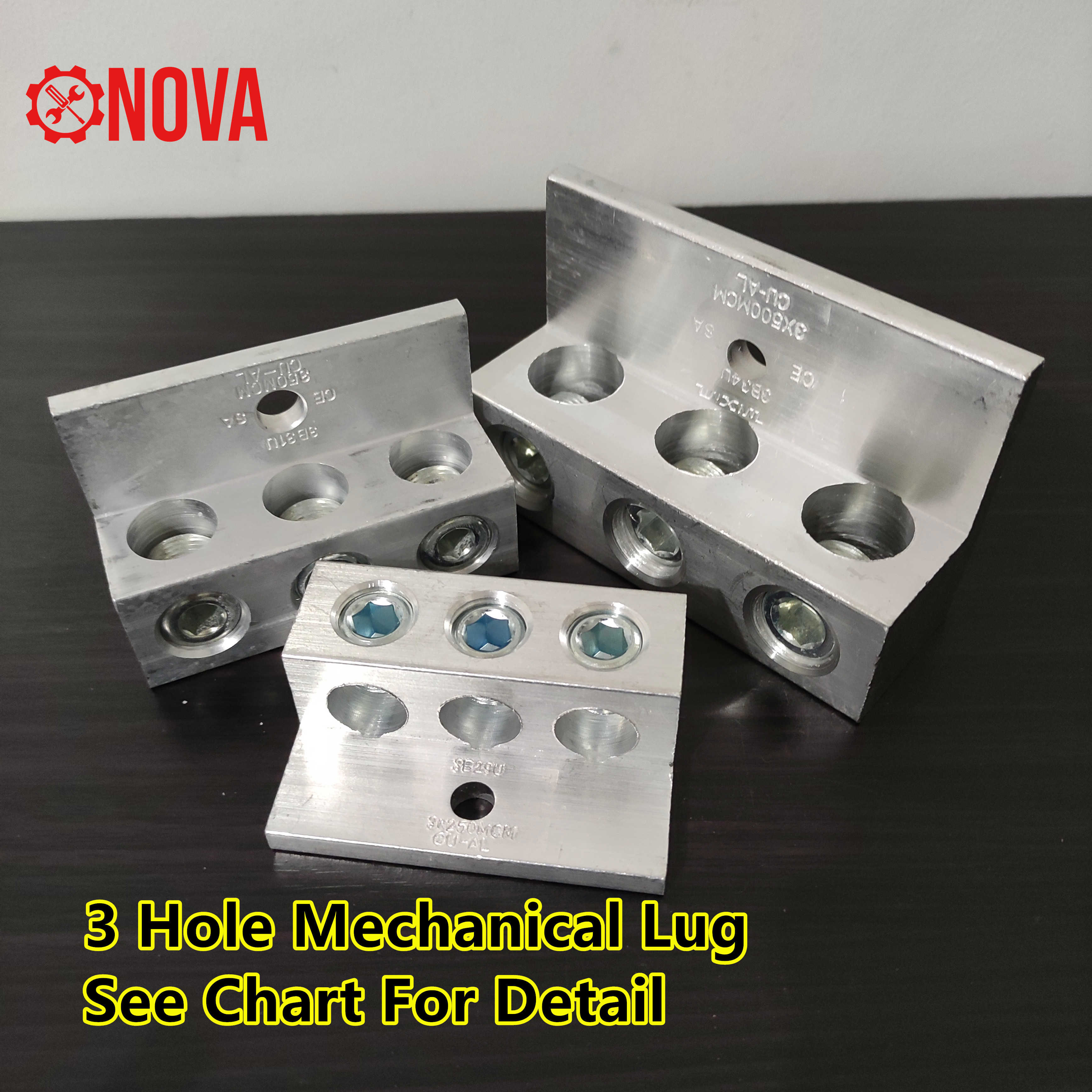 3 Hole Mechanical Lugs Connector Universal Terminal Lugs Molded Case ...