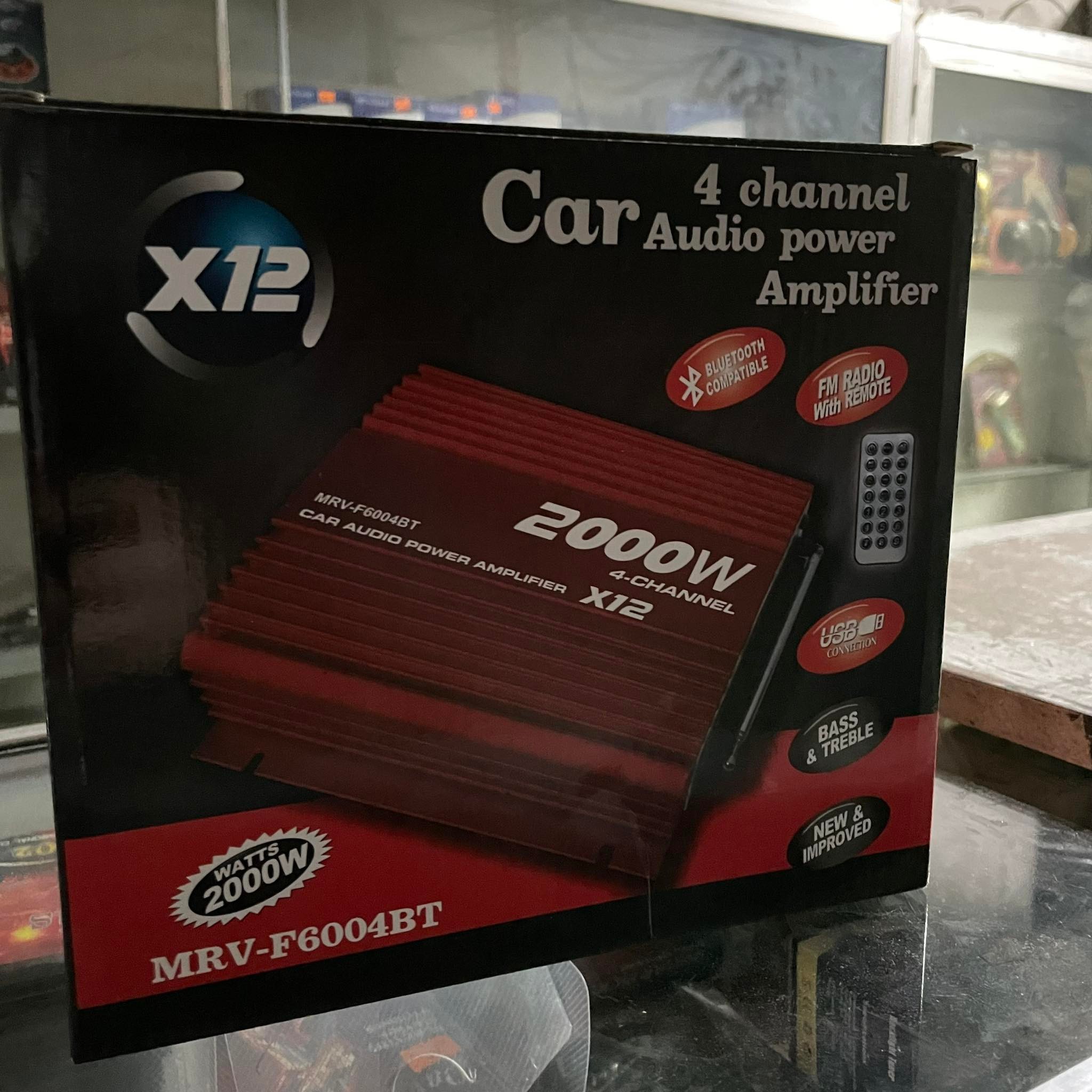 X12 MRV-F6004BT 4 Channel 2000 watts Car Audio Power Amplifier ...