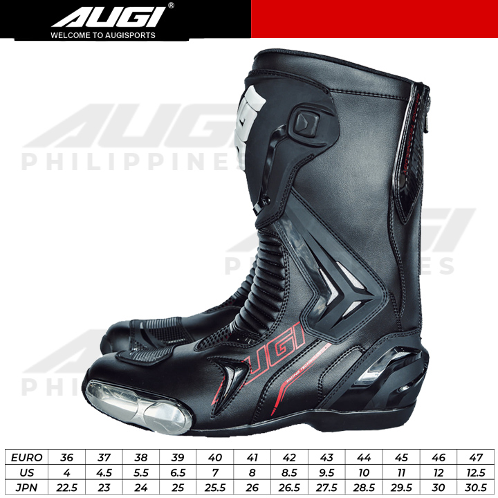AUGI Racing Boots AR3-1 Black | Lazada PH