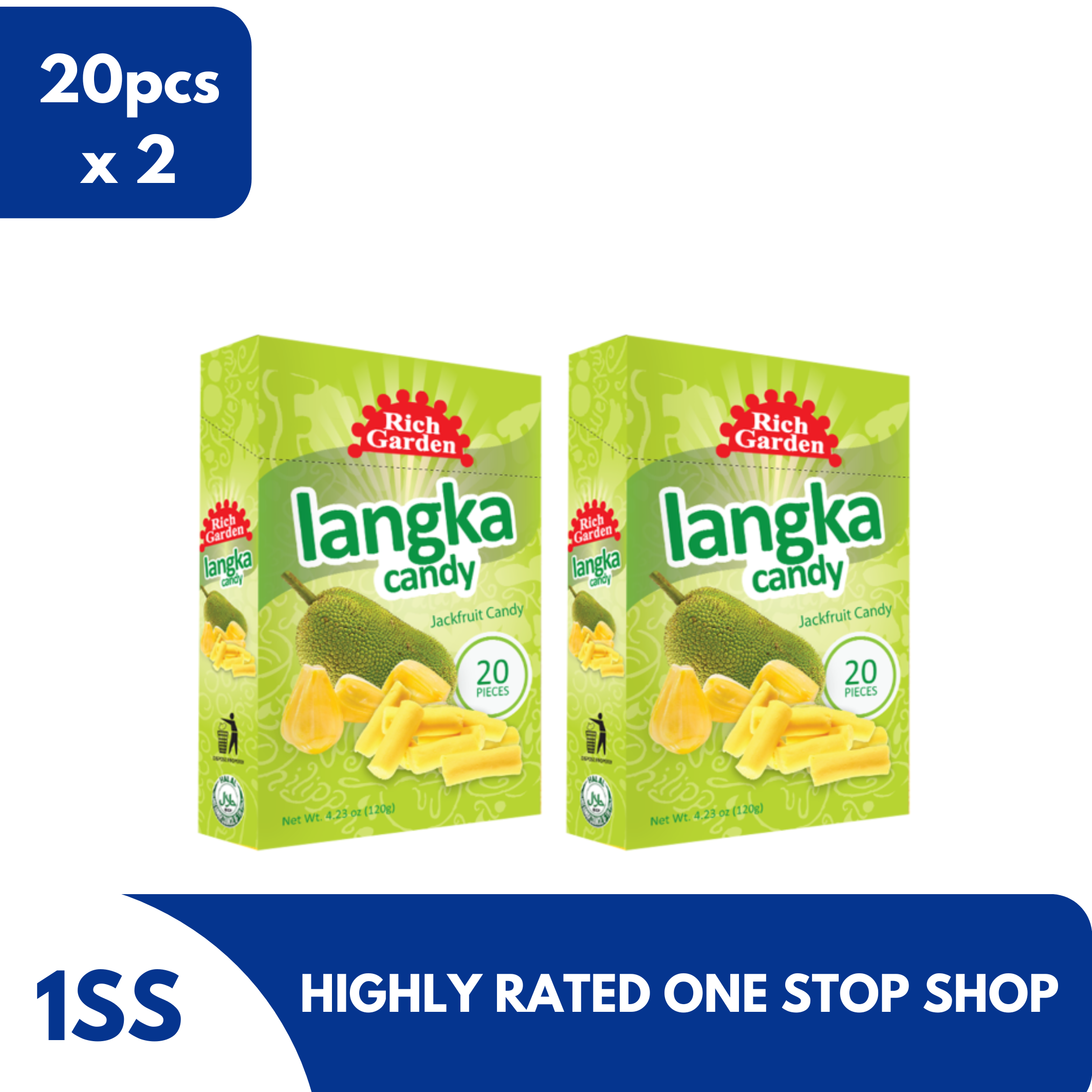 Rich Garden Langka Candy Jackfruit Candy, 20pcs set of 2 | Lazada PH