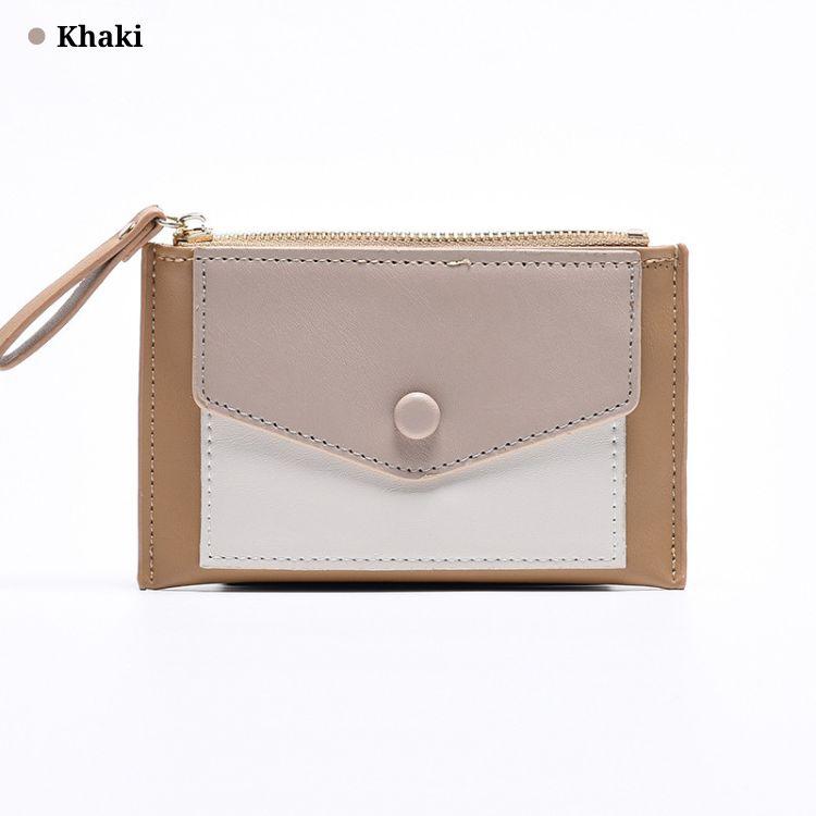 Hot Women's Short Macaron Color Matching Wallet Simple Multi Card ...