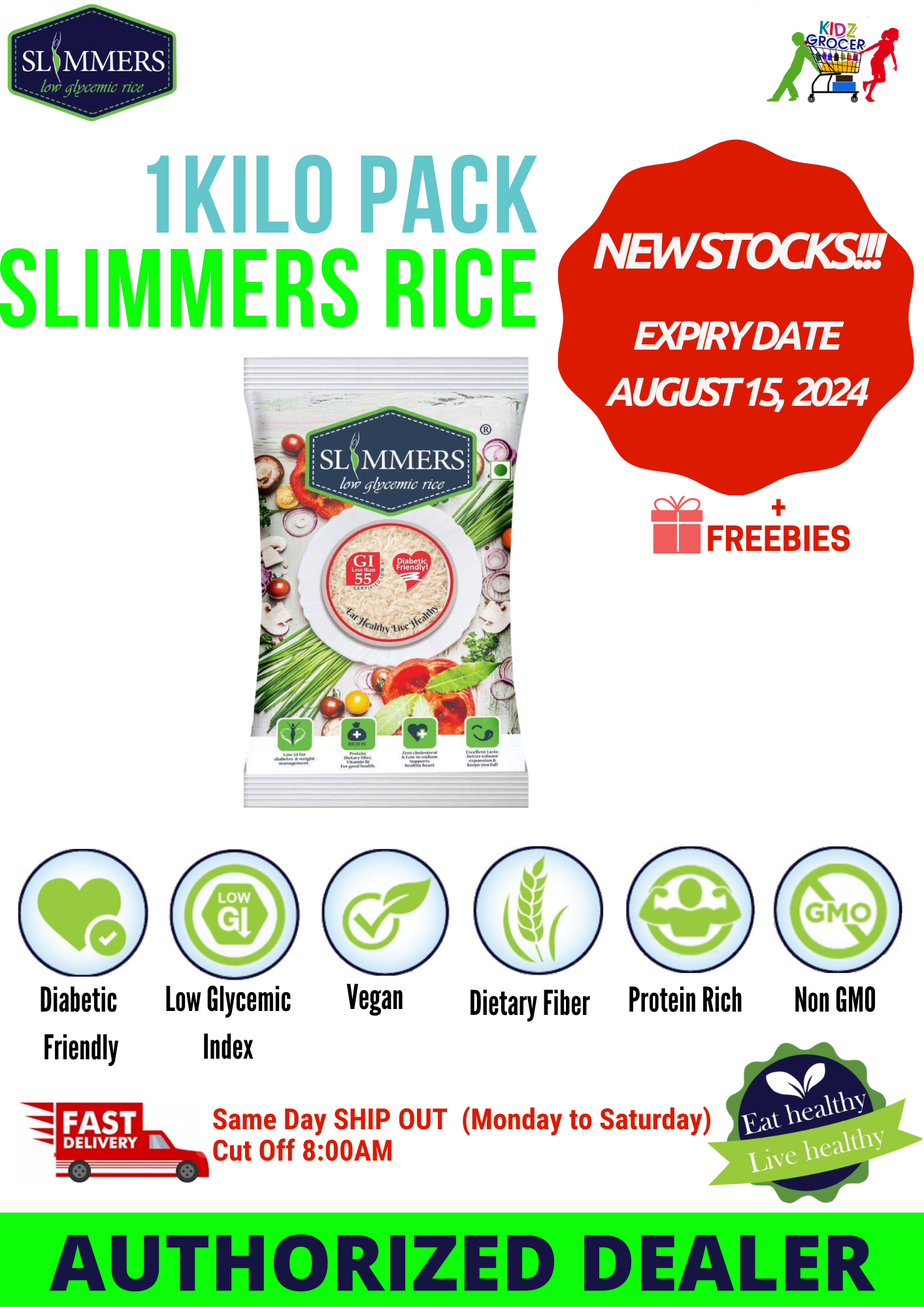 Slimmers Rice - Low GI Rice (1KIlo Pack) | Lazada PH