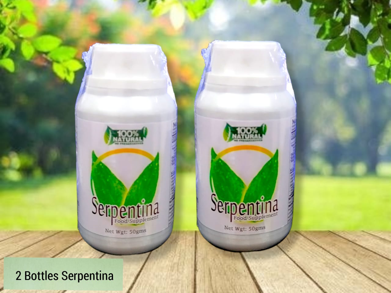2 BOTTLES ORIGINAL SERPENTINA Food Supplement 500mg 100 Capsules in ...