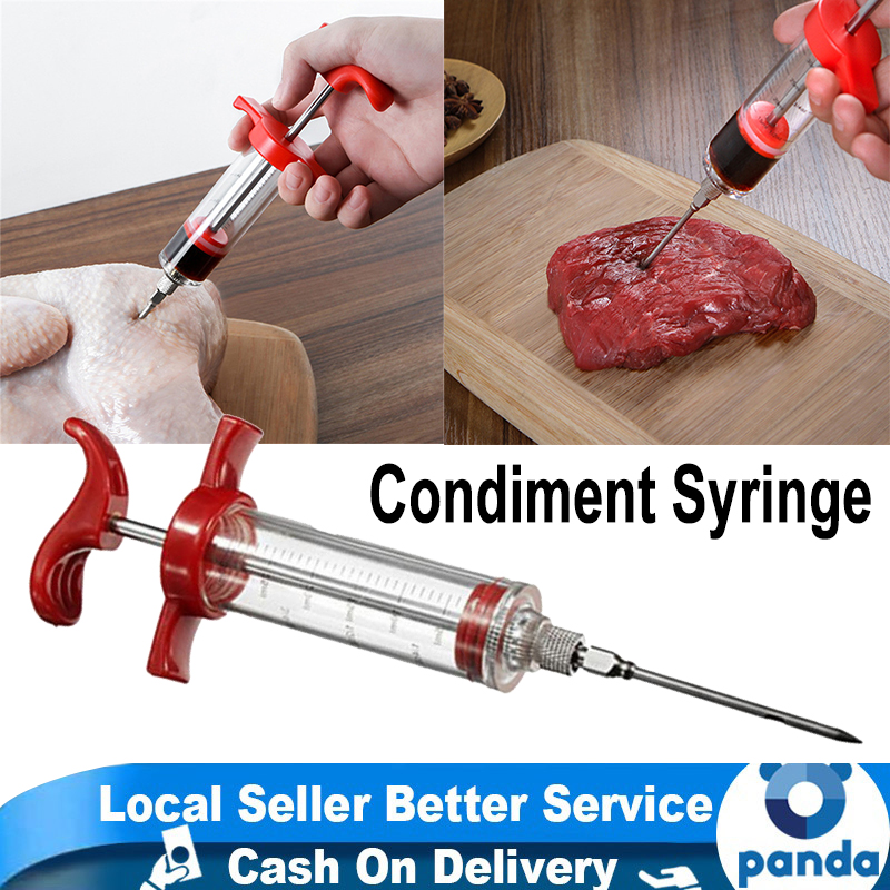 Marinade Syringe Set With 3 Marinating Needles For Grilling Roasting 沸騰ブラドン