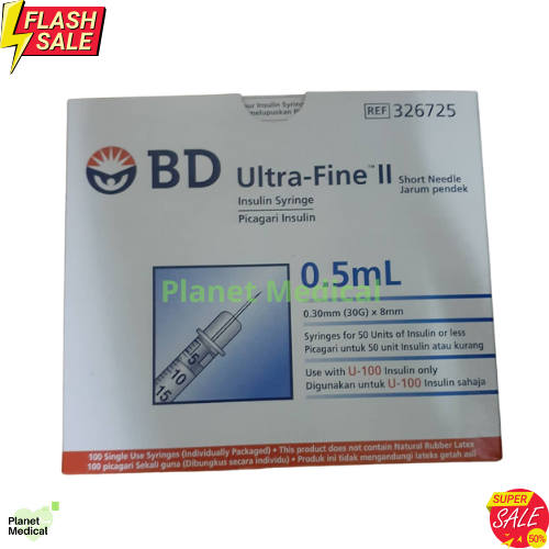 BD Ultra-Fine II Insulin Syrnge 0.5ml (30G x 8mm) | Lazada PH