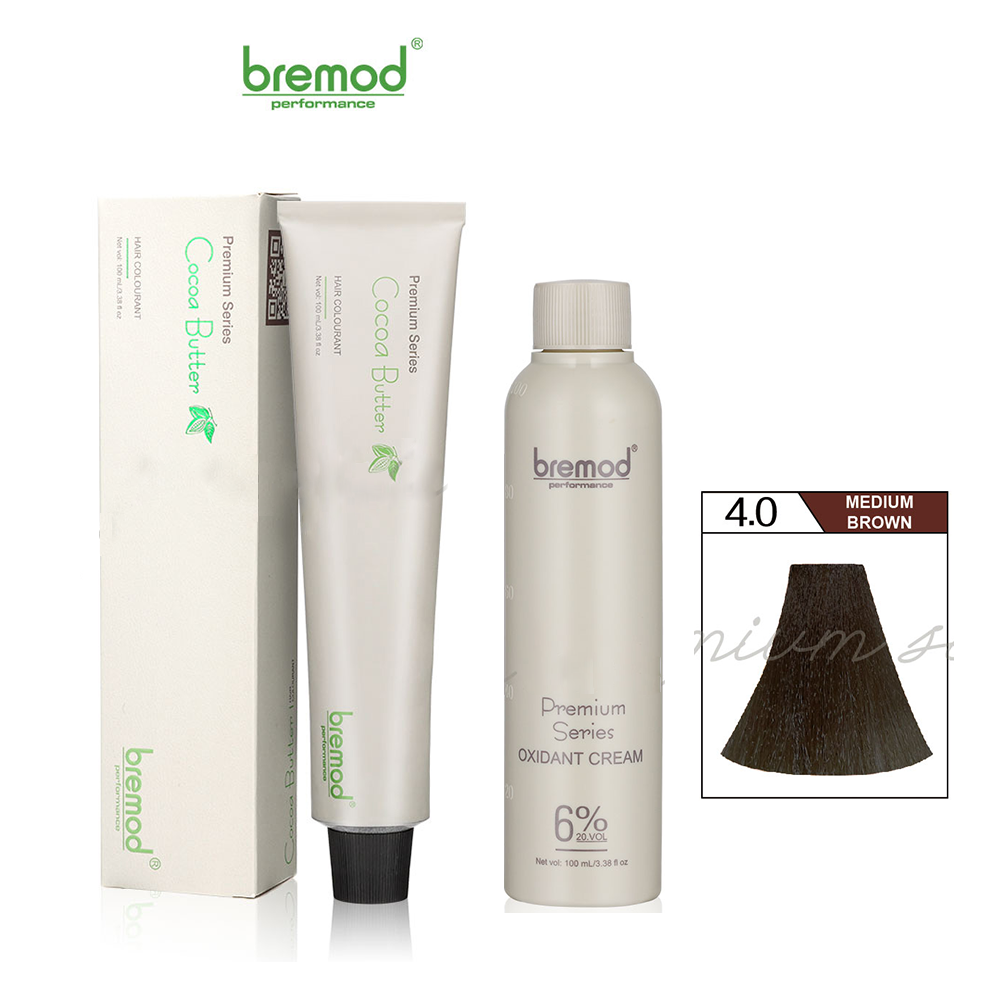 Bremod Premium Series Cocoa Butter Hair Color Dye With Oxi Set 100ml ...