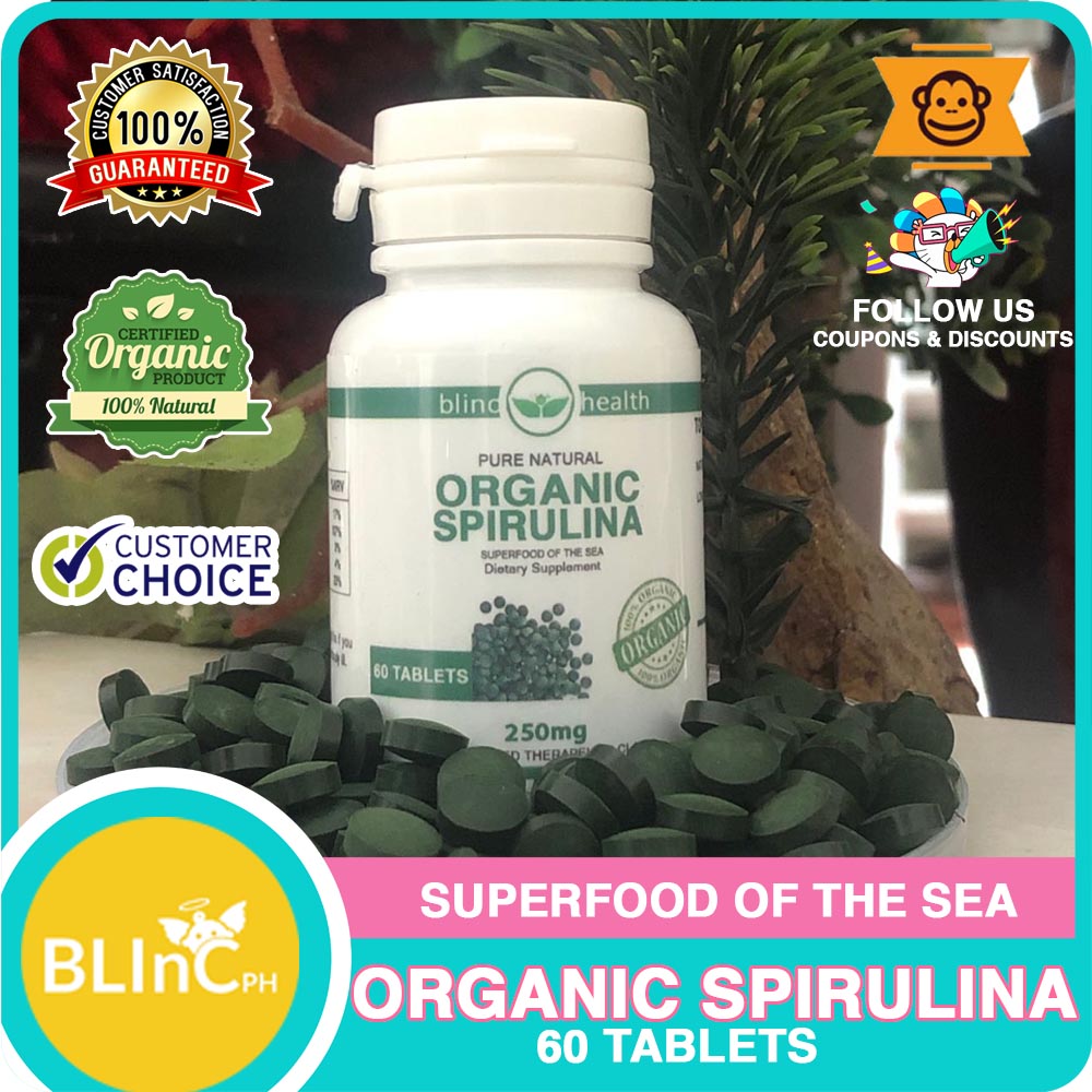 BLINC Health SPIRULINA 250mg 60 Tablets | Spirulina Food Supplement ...