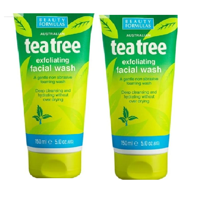 Beauty Formulas Tea Tree Exfoliating Facial Wash (150ml x 2 ) | Lazada PH
