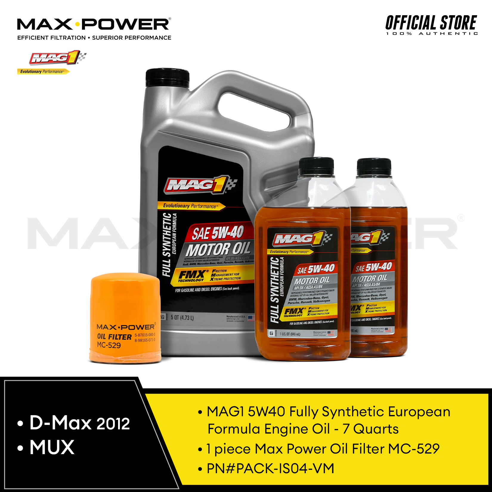 MAG 1 5W40 Fully Synthetic European Formula Car Engine Oil MAG1 PN ...