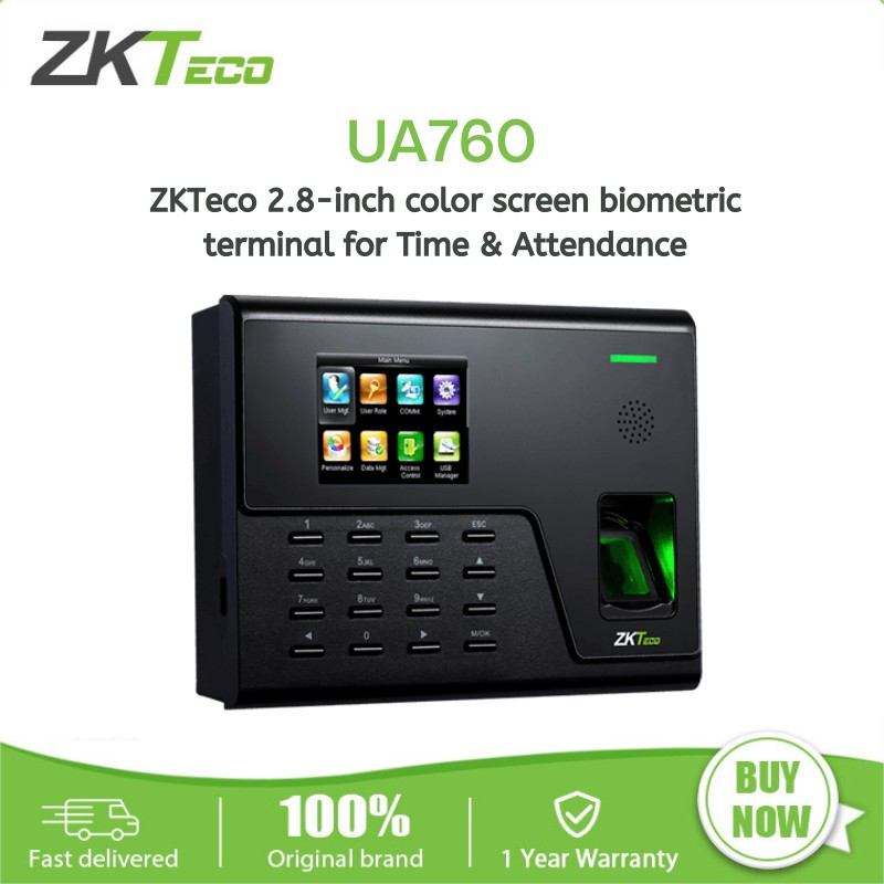 ZKTeco UA760/ID/ADMS Biometric Terminal For Time & Attendance and Access Control Adopts Z-ID ...